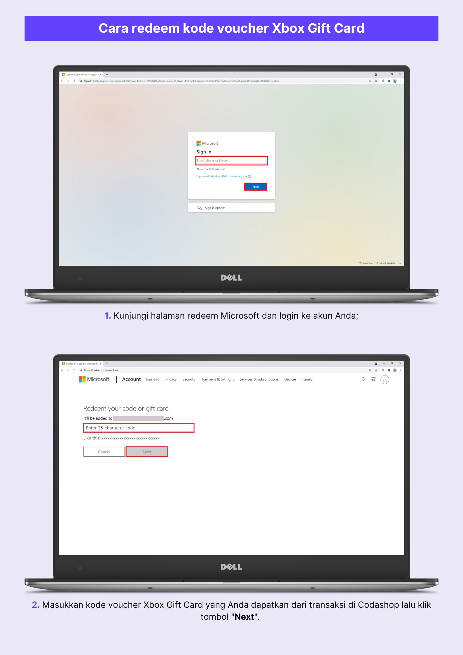 Cara redeem kode voucher Xbox Gift Card – Codashop Indonesia