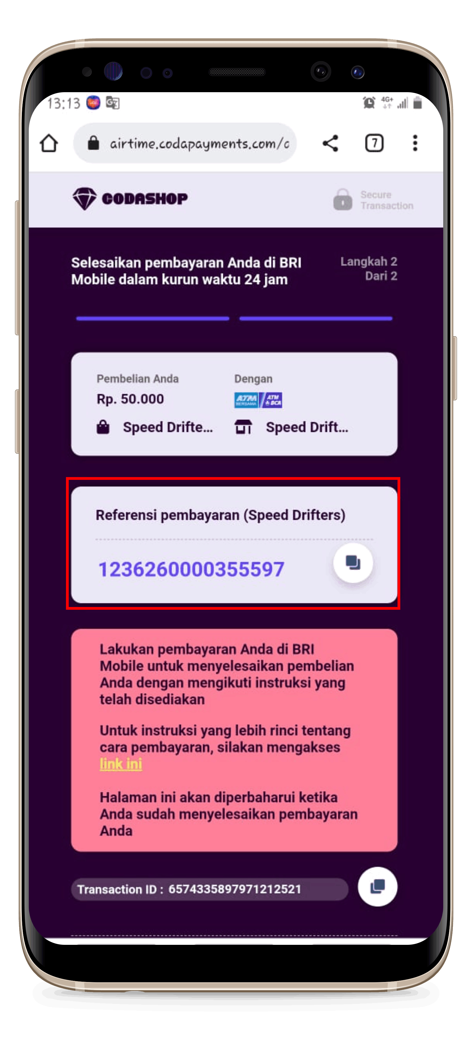 Cara Melakukan Pembayaran dengan Saldo ATM-BRI Mobile – Codashop Indonesia
