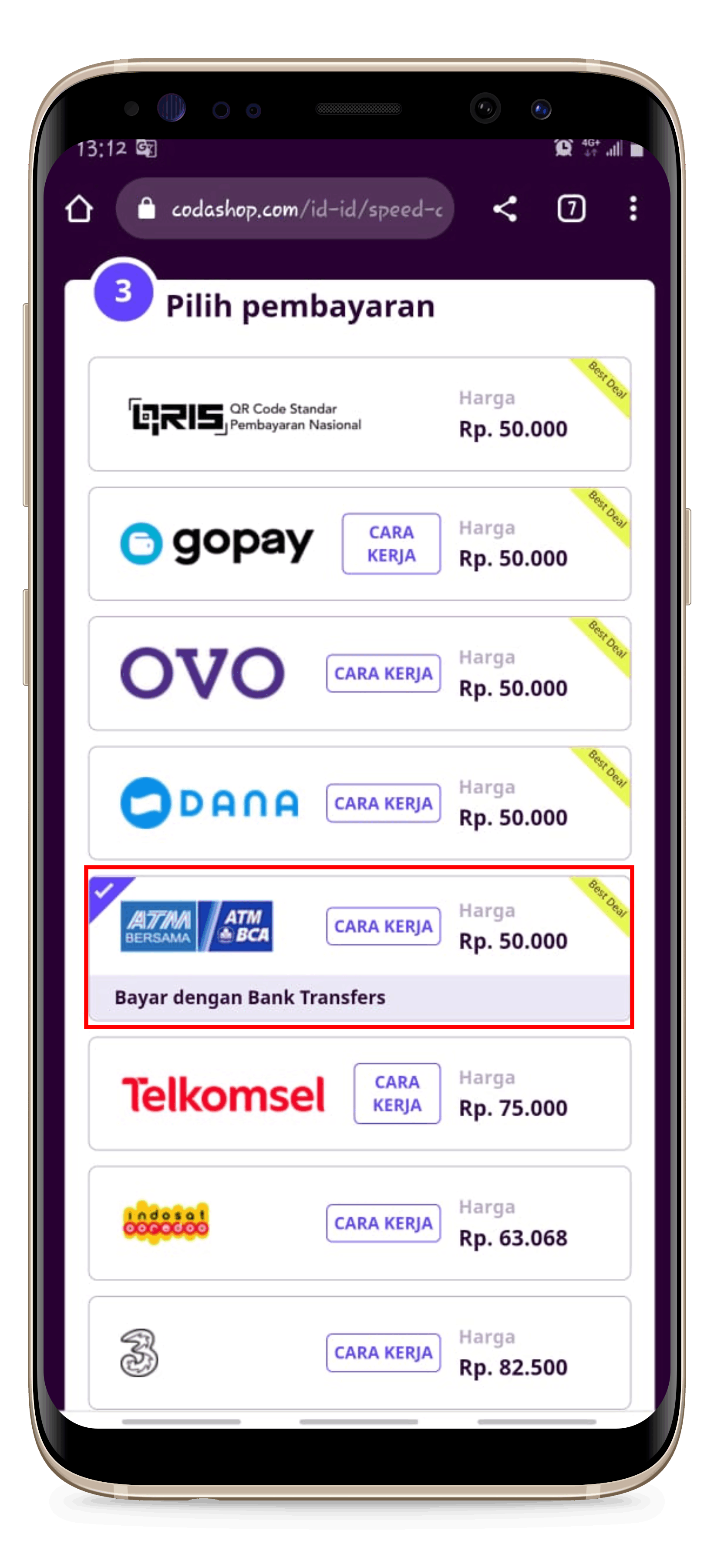 Cara Melakukan Pembayaran dengan Saldo ATM-BRI Mobile – Codashop Indonesia