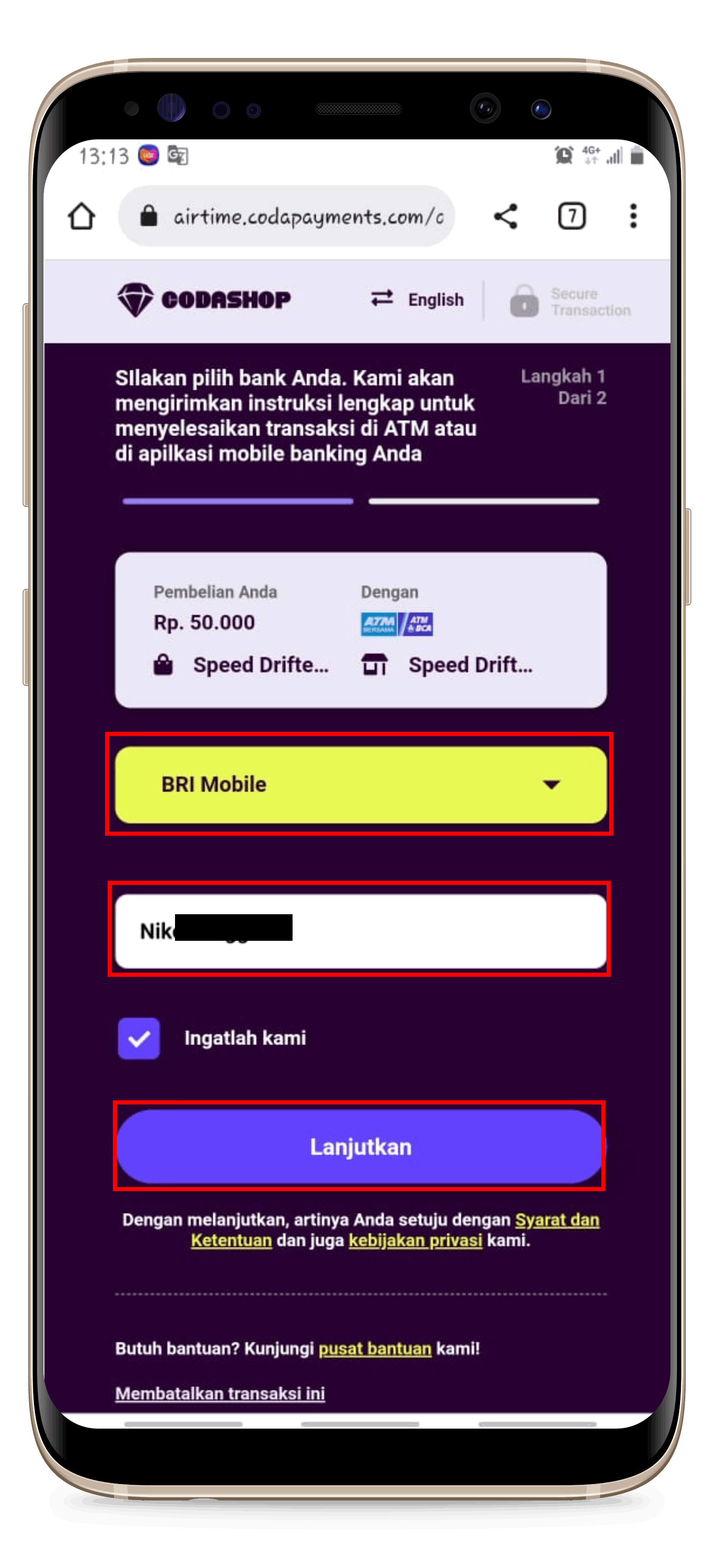 Cara Melakukan Pembayaran dengan Saldo ATM-BRI Mobile – Codashop Indonesia