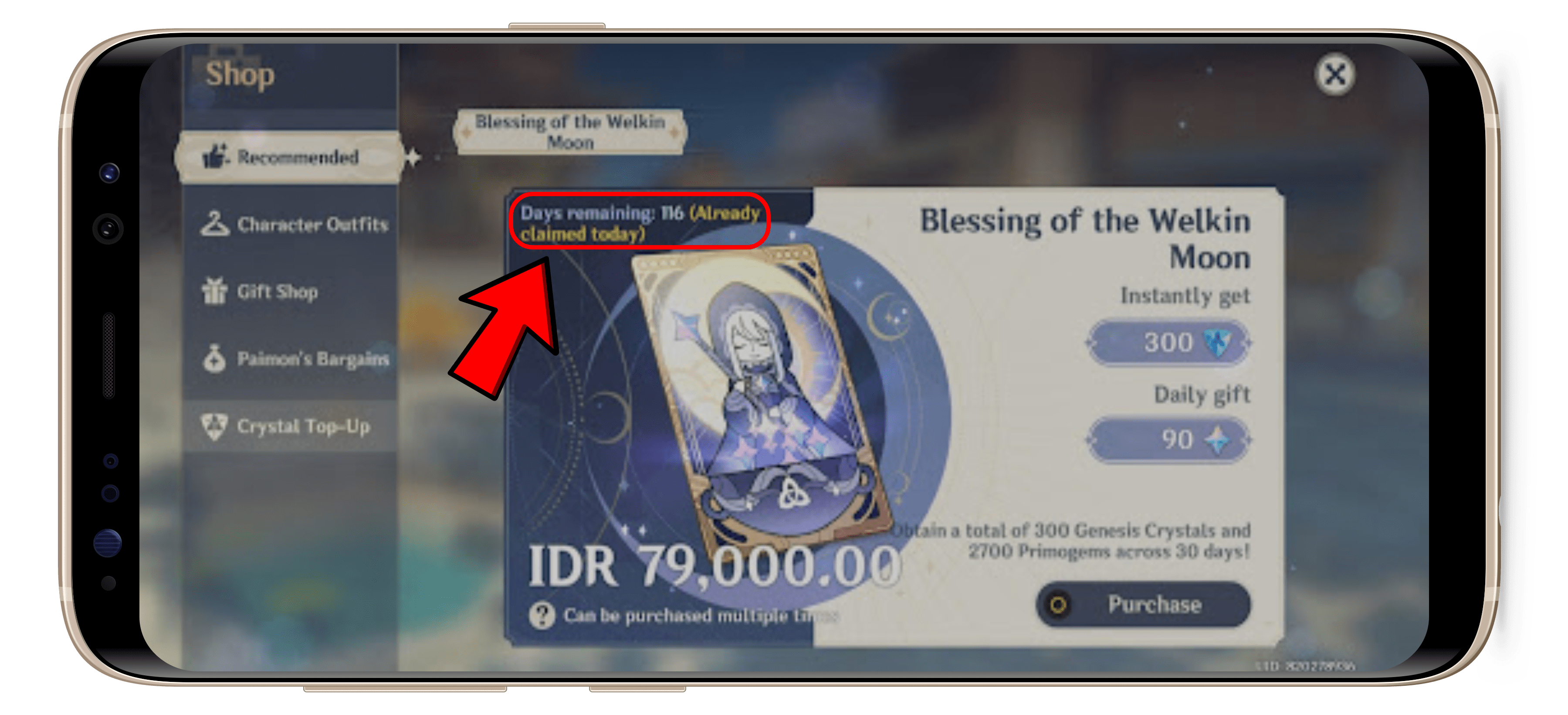 Bagaimana Cara Melihat Status Welkin yang Aktif setelah Top Up di ...