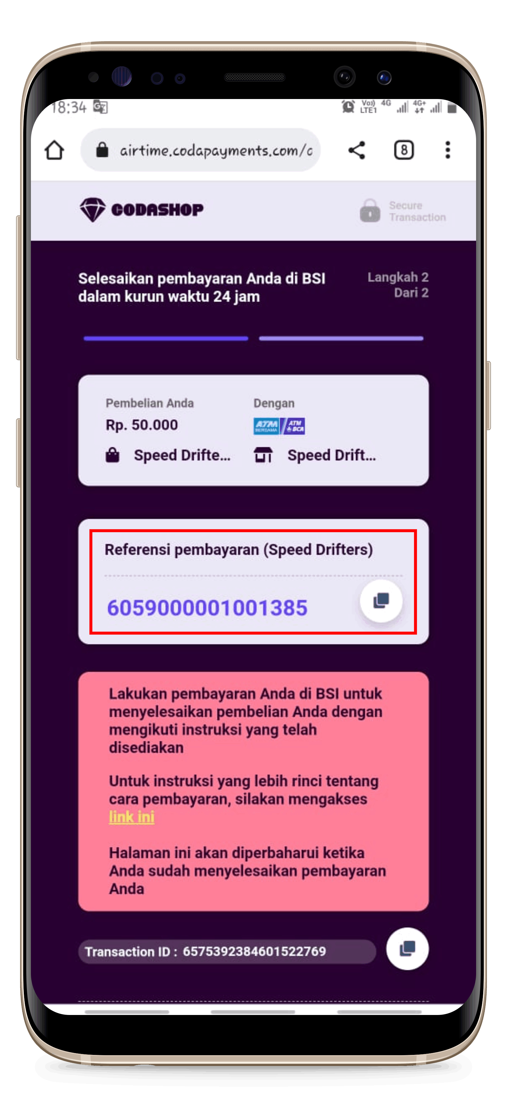 Cara Melakukan Pembayaran Virtual Account dengan Saldo ATM - BSI Mobile – Codashop Indonesia