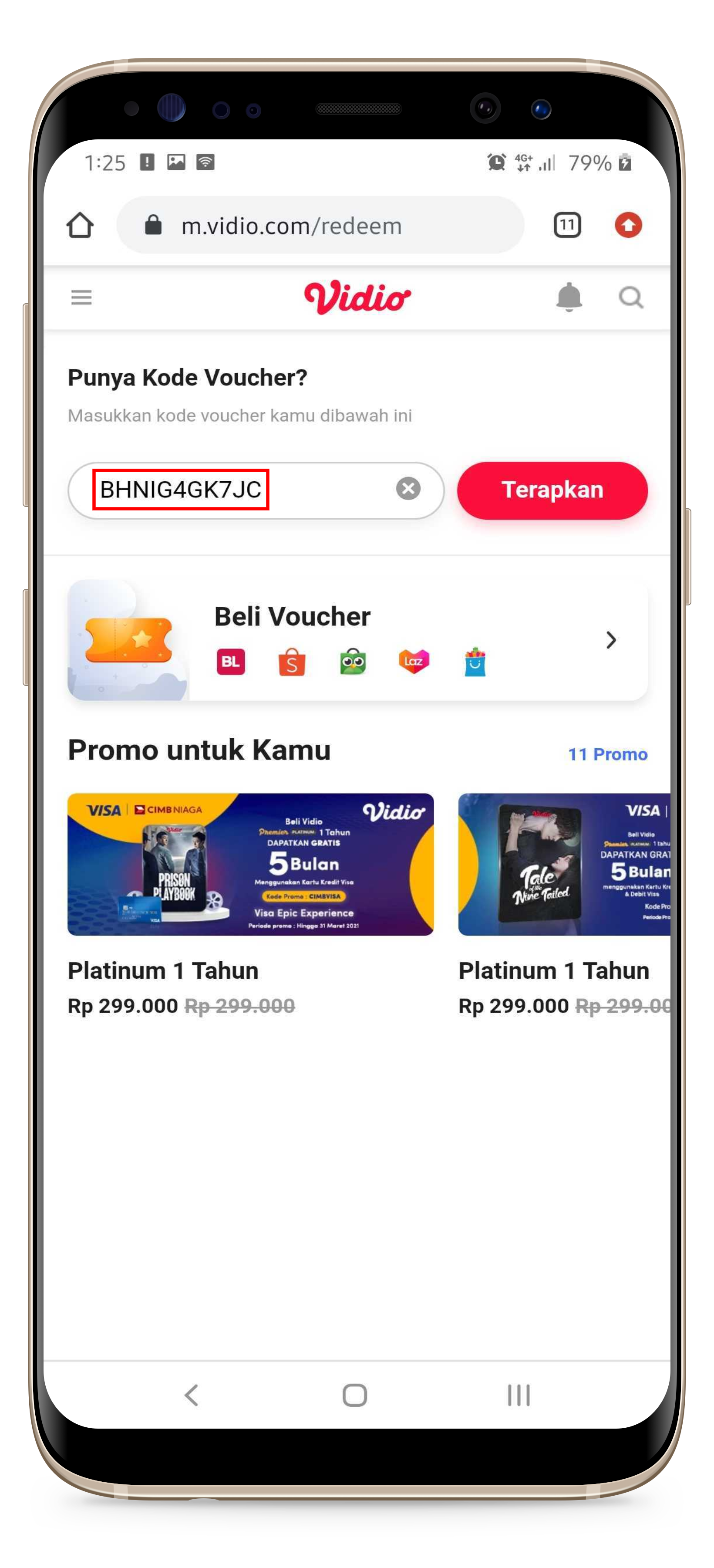 Cara Redeem Kode Voucher Vidio – Codashop Indonesia