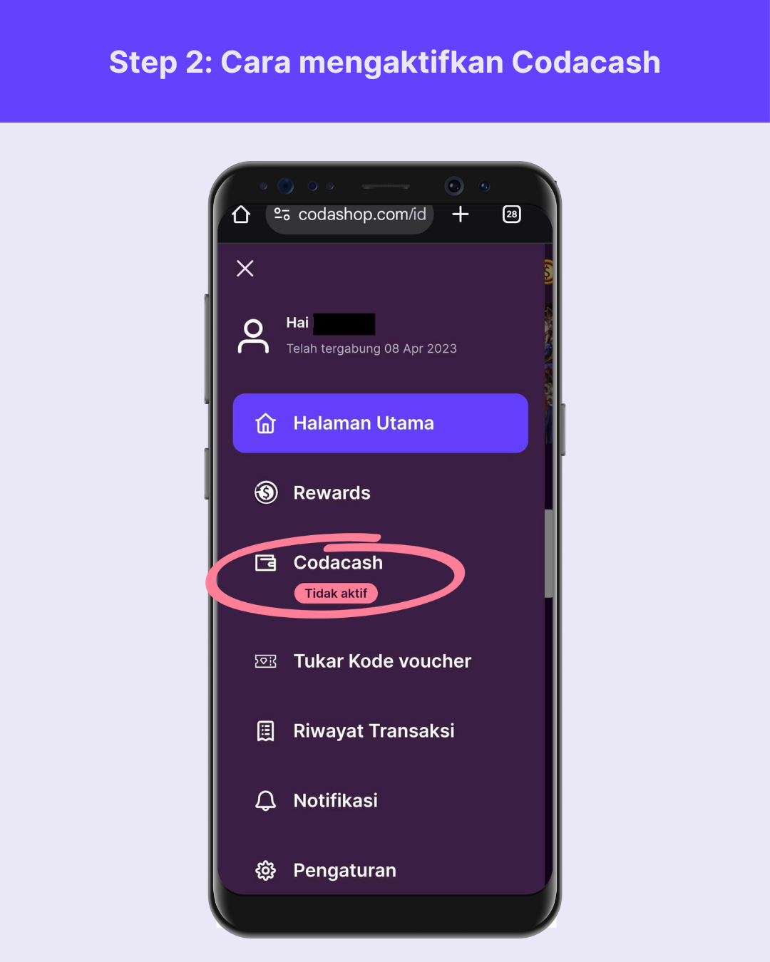 Bagaimana cara mengaktifkan Codacash? – Codashop Indonesia