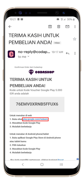 Cara Redeem Kode Voucher Google Play – Codashop Indonesia