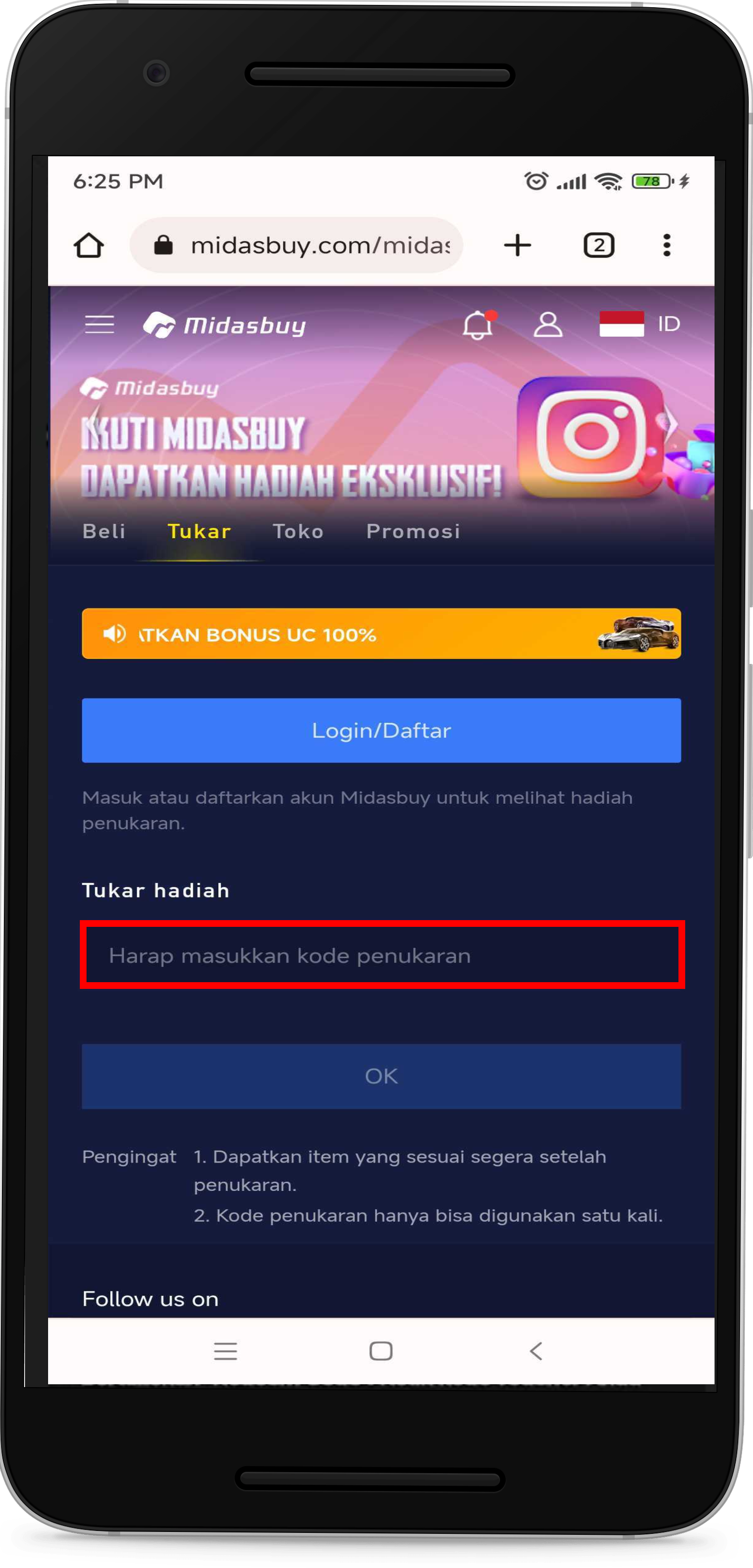 Cara Redeem PUBG Mobile Voucher – Codashop Indonesia