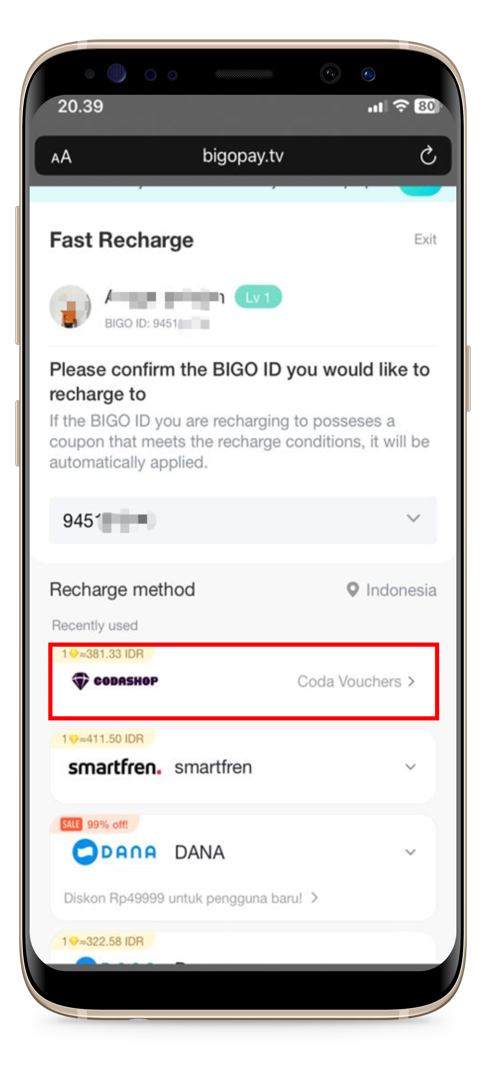 How to Redeem Bigo Live Voucher? – Codashop Indonesia
